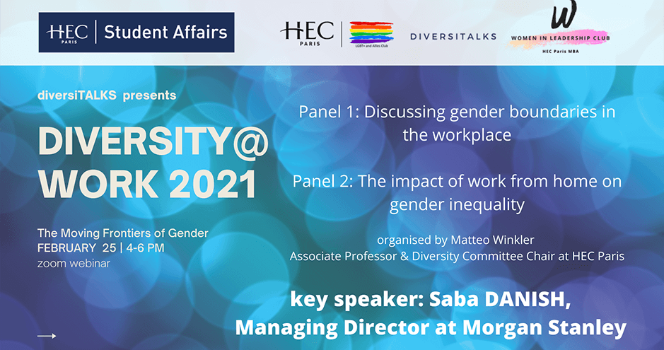 The moving frontiers of Gender : Diversity@Work Webinar | HEC Paris