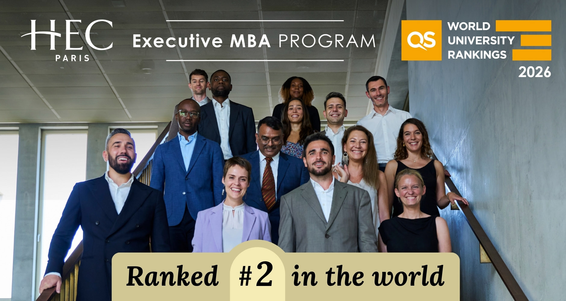 HEC Paris EMBA: #2 in the world in the 2026 QS Rankings! | HEC Paris
